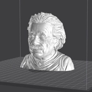 Albert Einstein 3D STL File Scientist Bust 3D Printing Physics Desktop ...