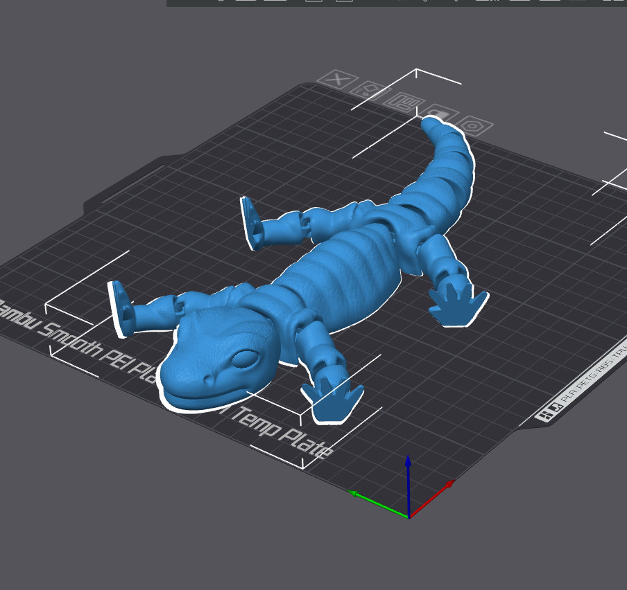 Flexi Salamander: Digital .STL File for 3D Printing, Poseable Fidget ...