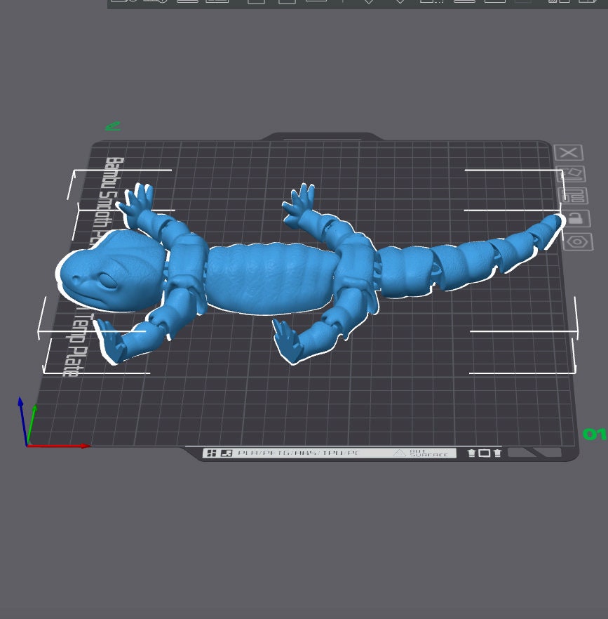 Flexi Salamander: Digital .STL File for 3D Printing, Poseable Fidget ...