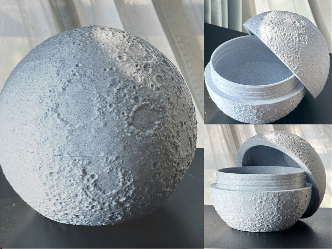Moon Box - 3D STL File for 3D Printing - Digital Download - Storage Box ...