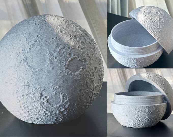 Moon Box - 3D STL File for 3D Printing - Digital Download - Storage Box ...