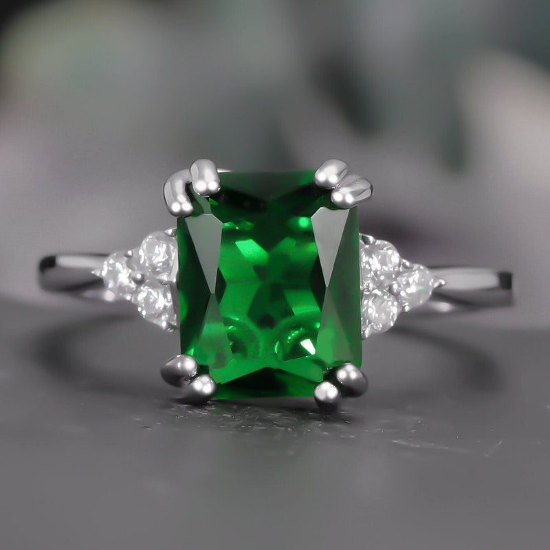 Rectangle Emerald - Etsy