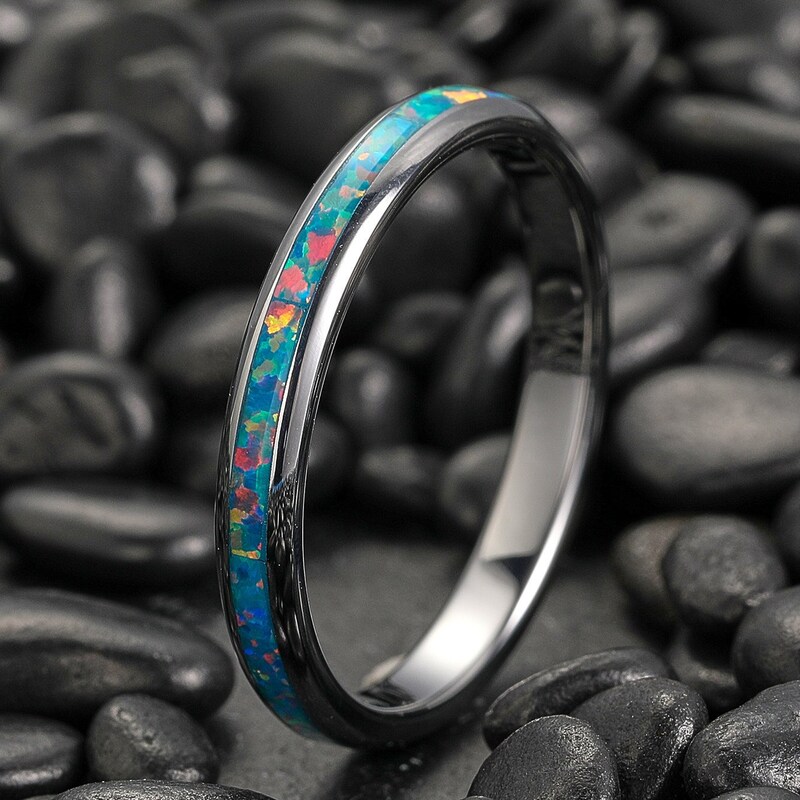 Rainbow Opal Ring - Etsy