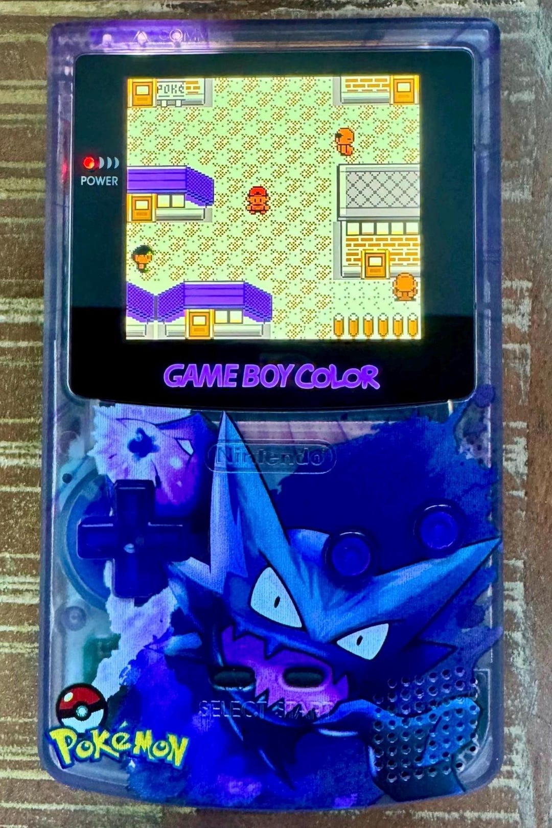 Handmade Custom Retro Pokemon Haunter Phantom-violet Gameboy Color With ...