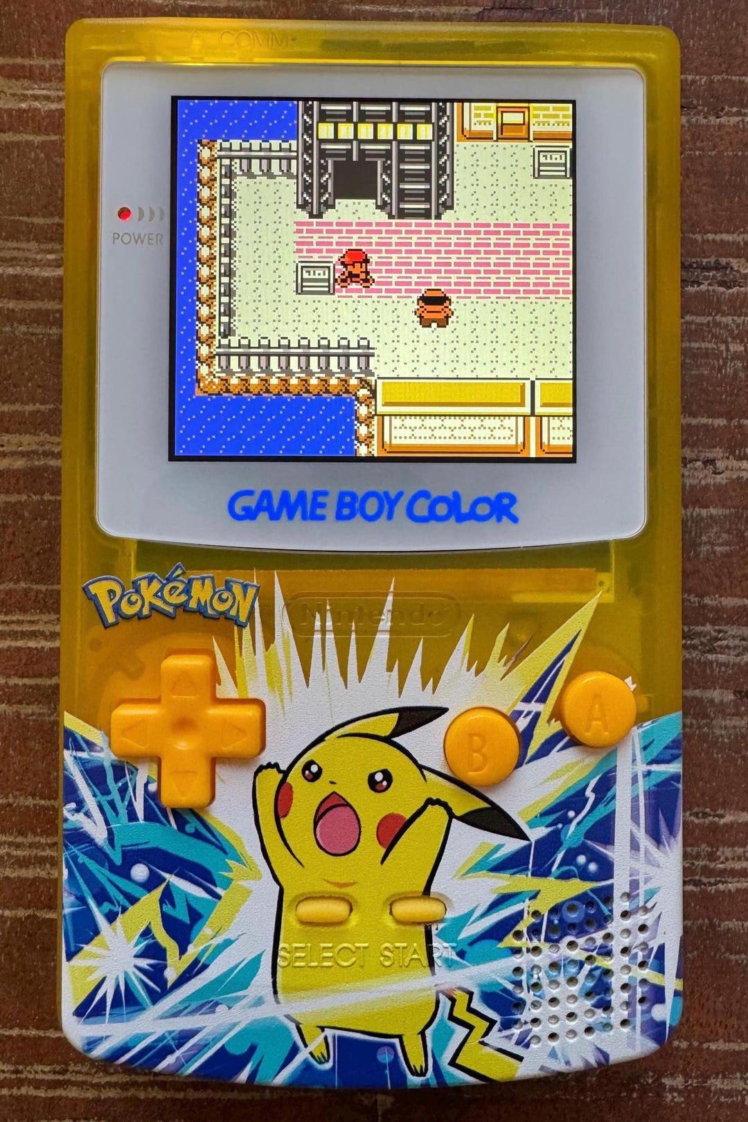 Handmade Custom Retro Pokemon Pikachu Lightning-yellow Gameboy Color ...