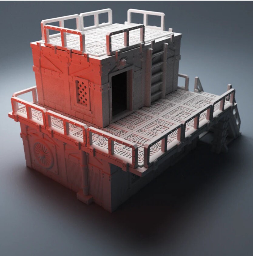 28mm Hab Building Set Terrain for Wargaming / Ash Wastes (corvus Games ...