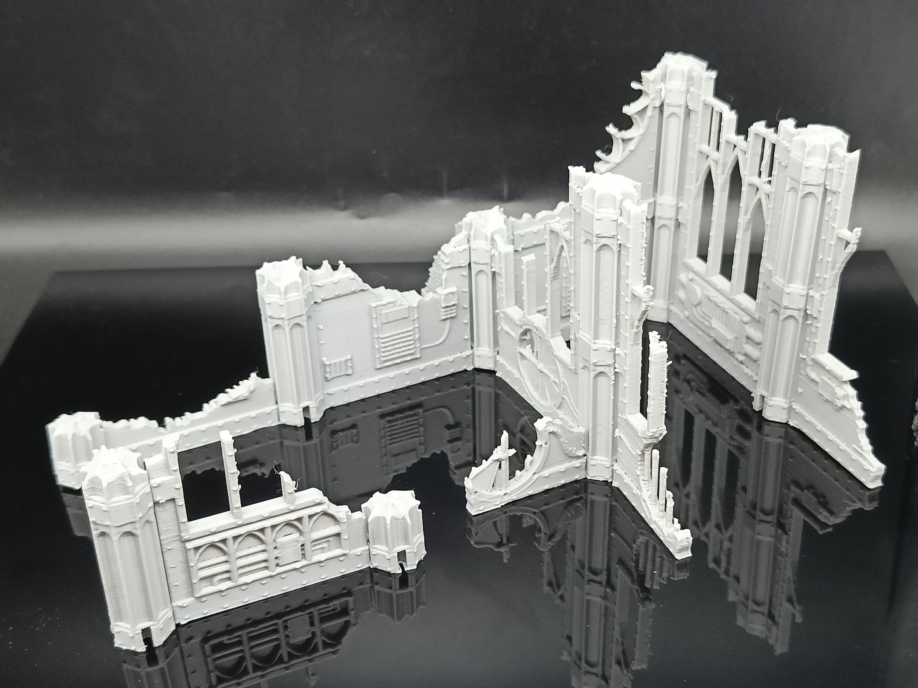 Gothic Sector Modular Sci-fi Ruins Terrain (4 Ruin Set) (fabricator's ...