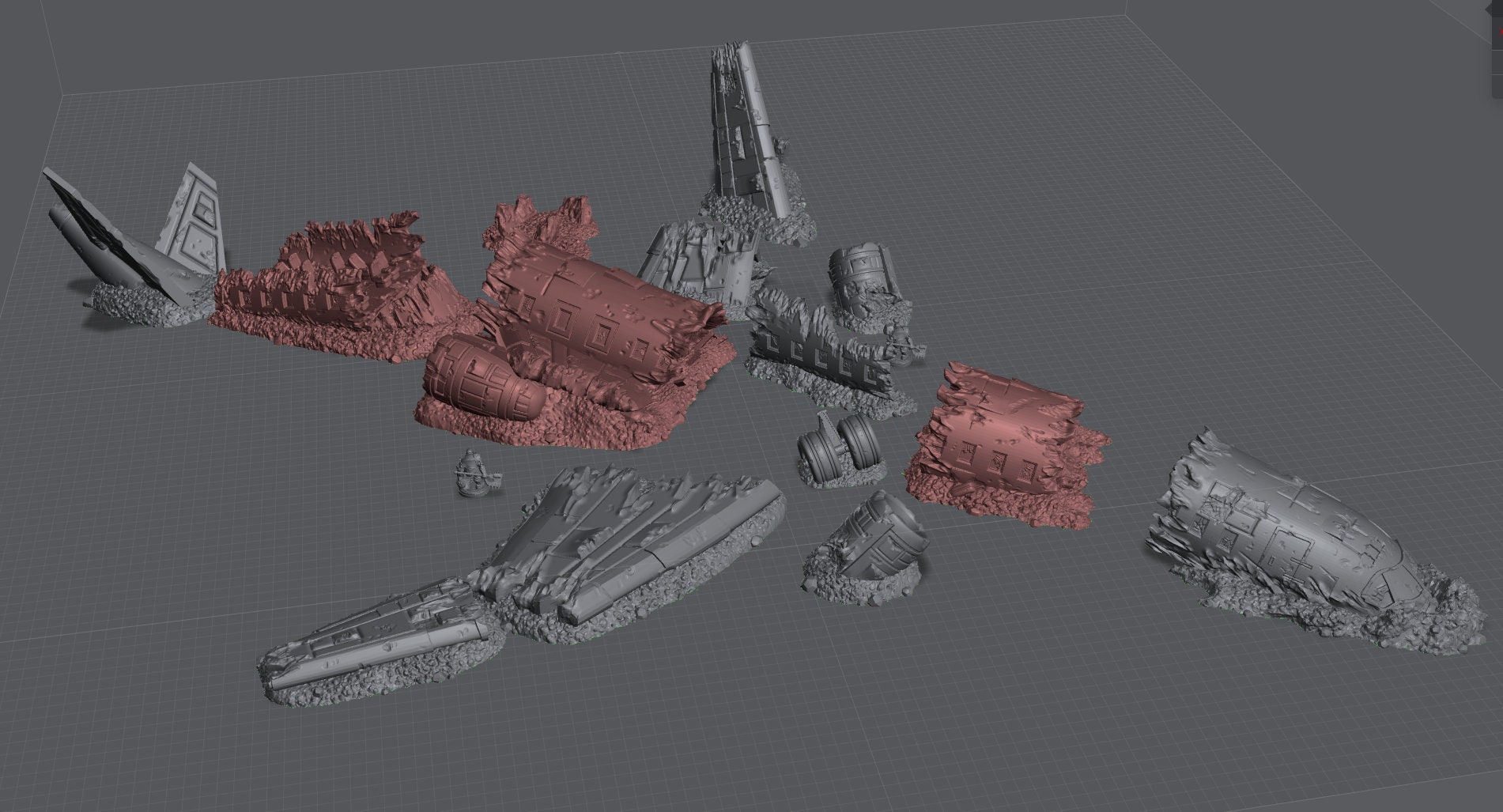 28mm 4x4 Crashed Plane Terrain Set – Full Board - Etsy