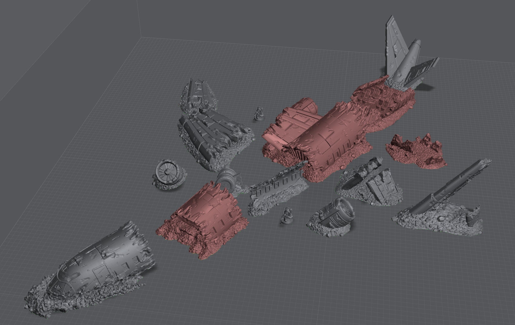 28mm 4x4 Crashed Plane Terrain Set – Full Board - Etsy