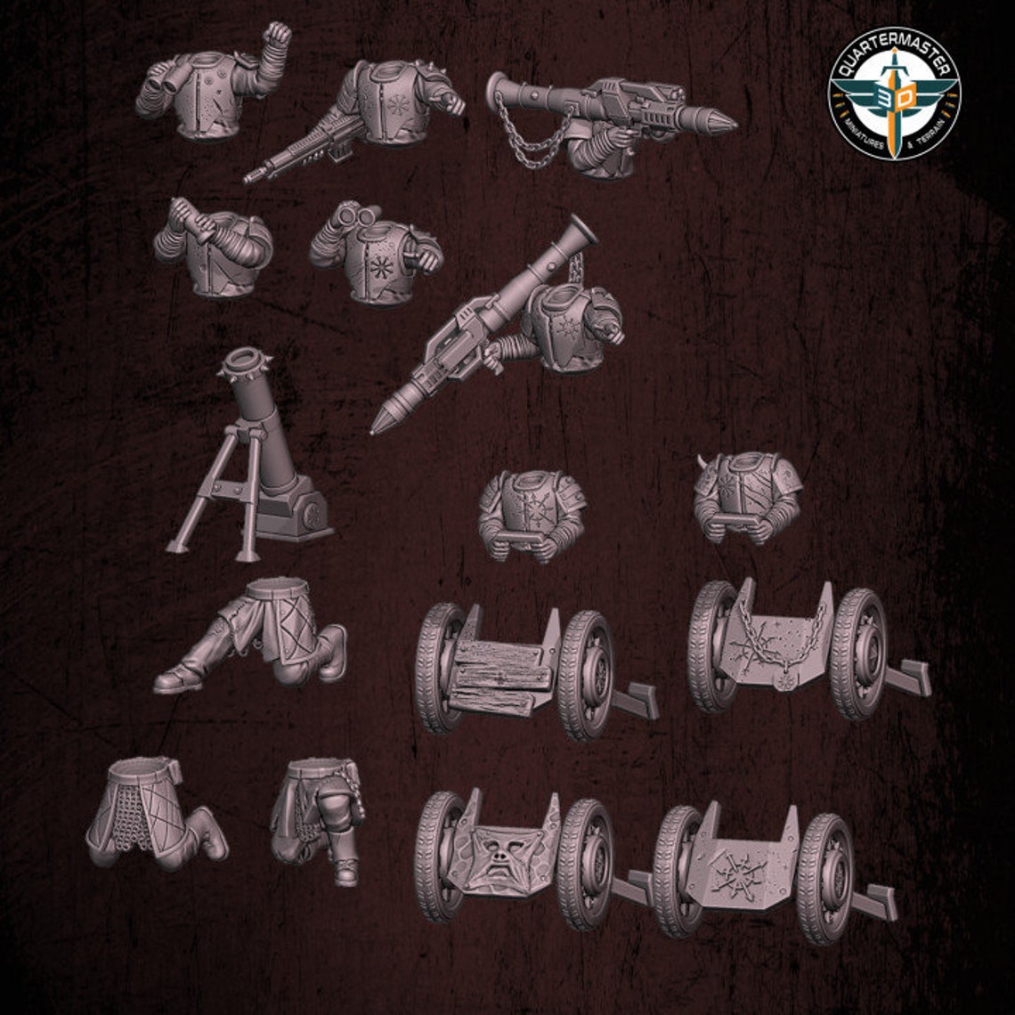 Trench Devils 28mm Modular Heavy Weapons Team (customisable Set of 3 ...