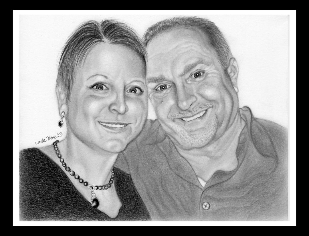 Custom Pencil Portraits-people - Etsy