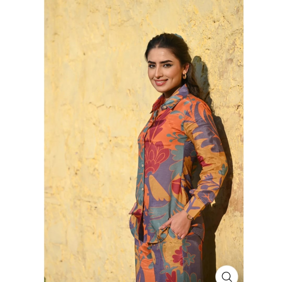 Printed Soft Muslin Cord Set Women Summer Set Orange Cord - Etsy