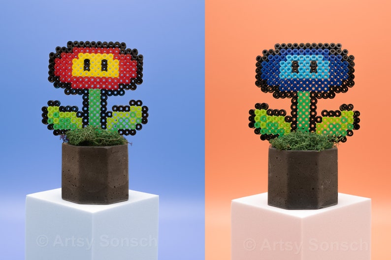 Super Mario Flowers Video Game Decor Decorative Desk Plant Gamer ...