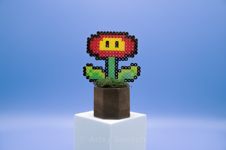 Super Mario Flowers Video Game Decor Decorative Desk Plant Gamer ...