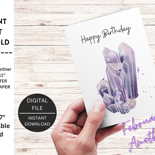 Printable Crystal Cards - Etsy
