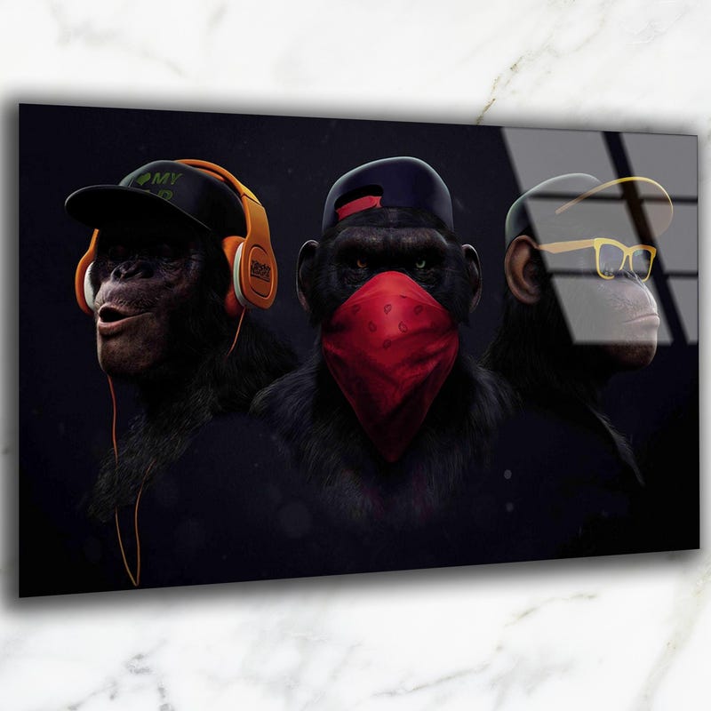 Monkey Wall Art - Etsy