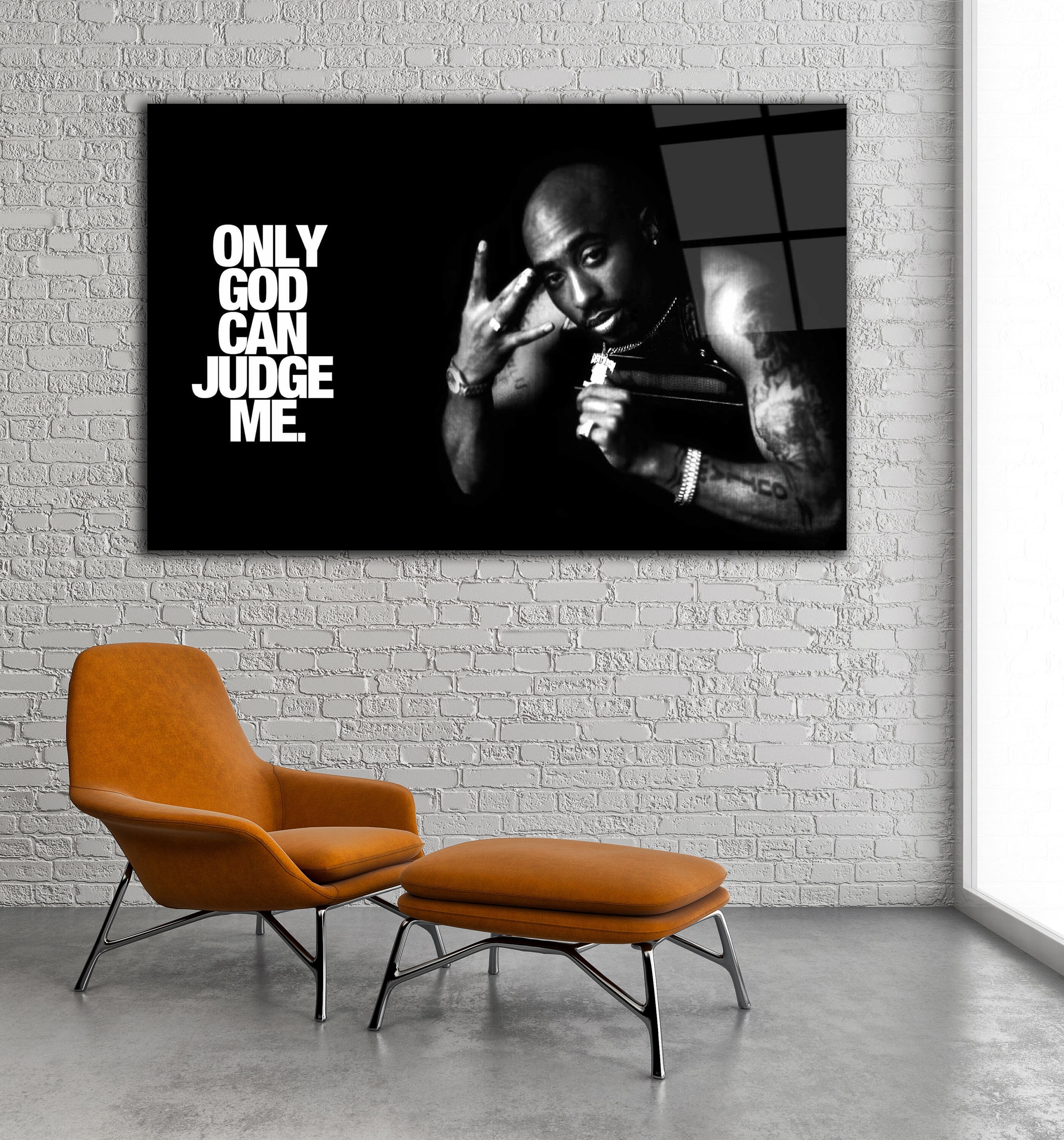Tempered Glass Wall Art Tupac Shakur Print Glass Wall Art Extra Large ...