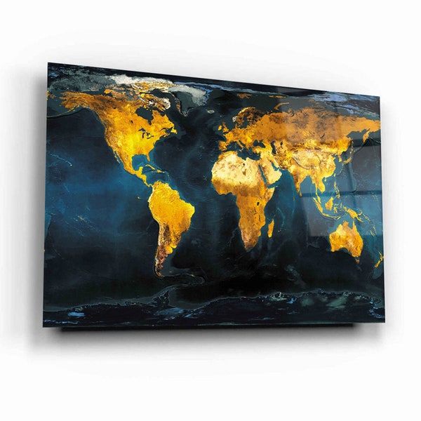 Panoramic World Map - Etsy