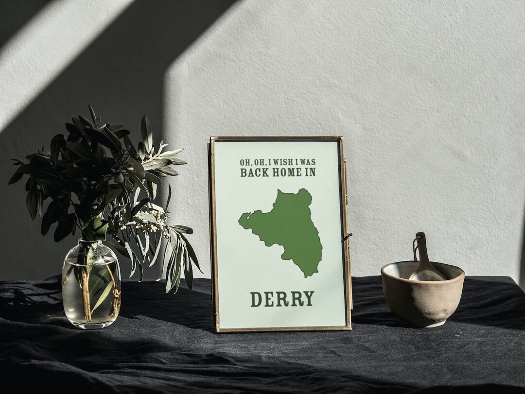 IRISH COUNTY PRINT | Art Inspired by Irish Folk Song Lyrics - “I Wish I ...