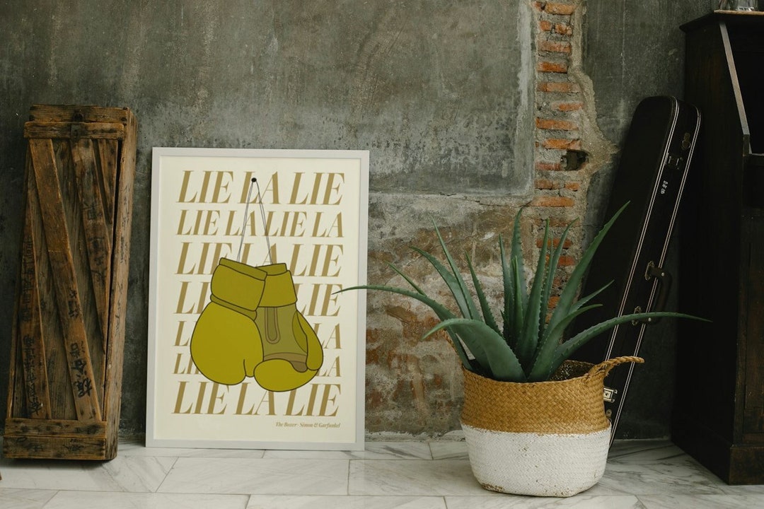 Simon and Garfunkel 'the Boxer' Inspired Lyrics Print 'lie La Lie' - Etsy