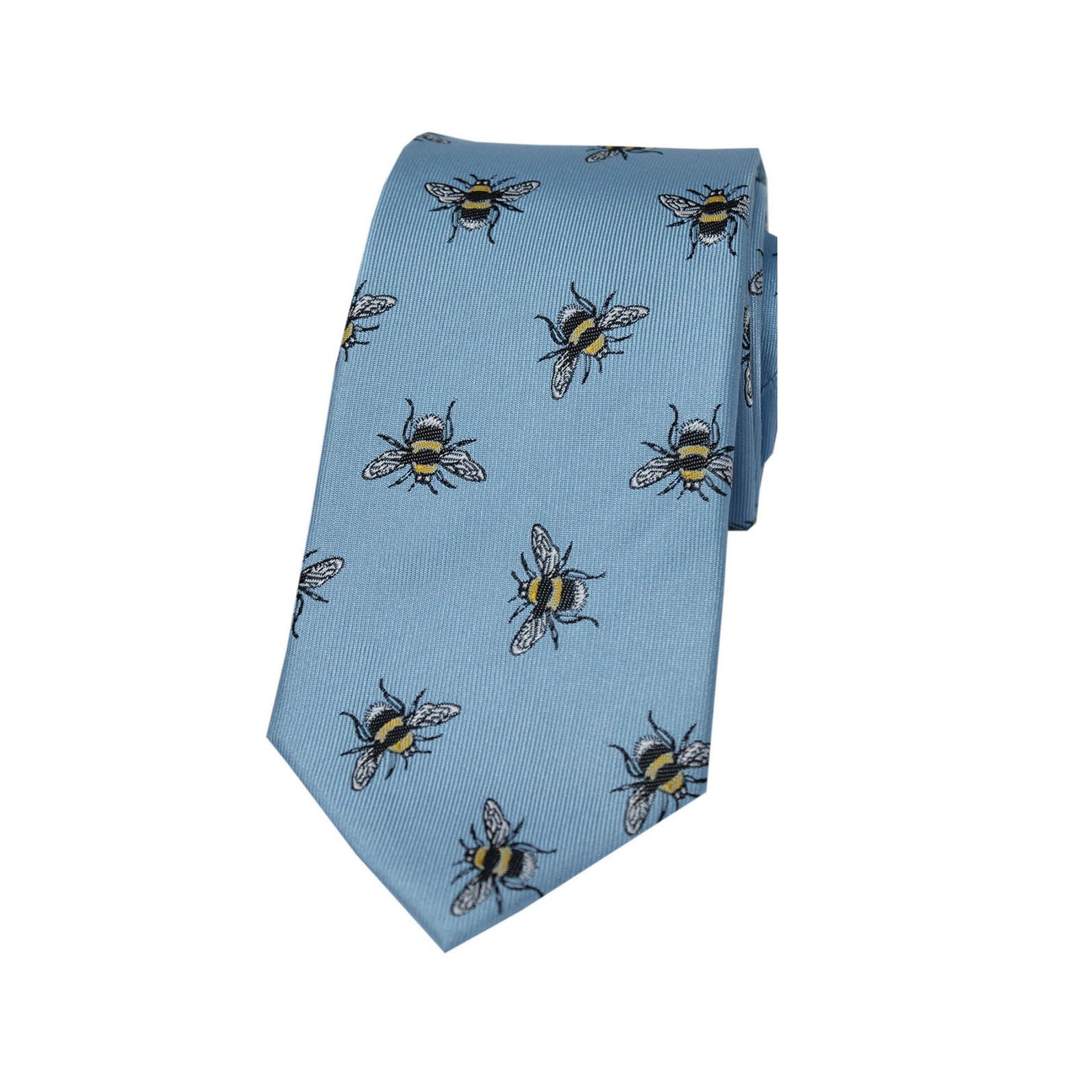 Pastel Blue Bumble Bee Luxury Silk Tie - Etsy
