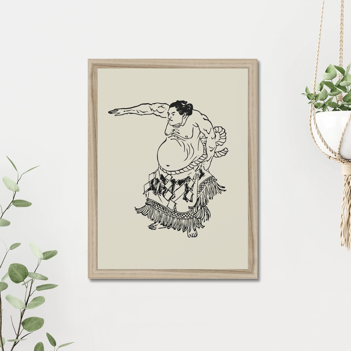 Traditional Sumo Wrestler Print | Japanese Martial Arts Poster ...
