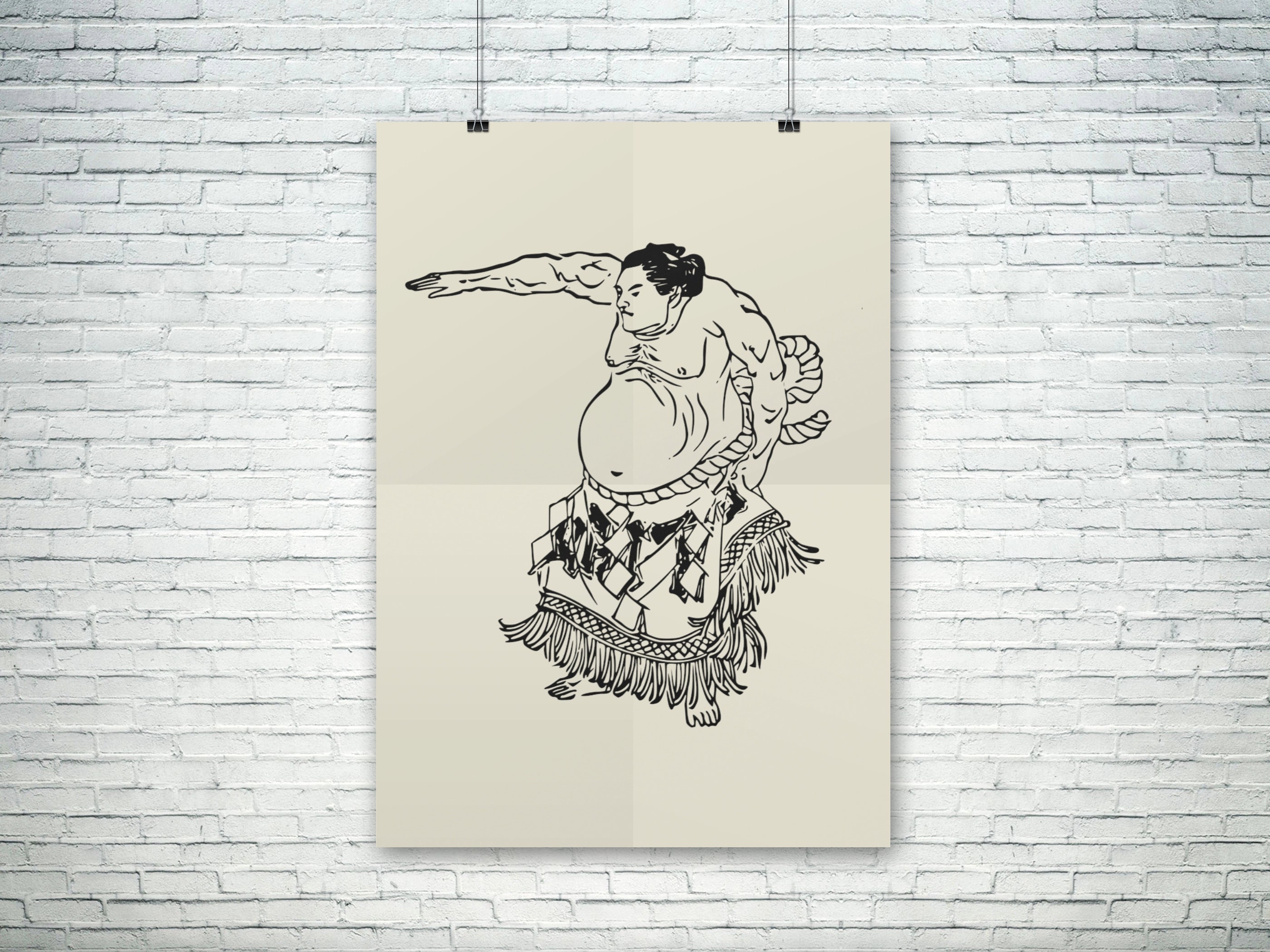 Traditional Sumo Wrestler Print | Japanese Martial Arts Poster ...