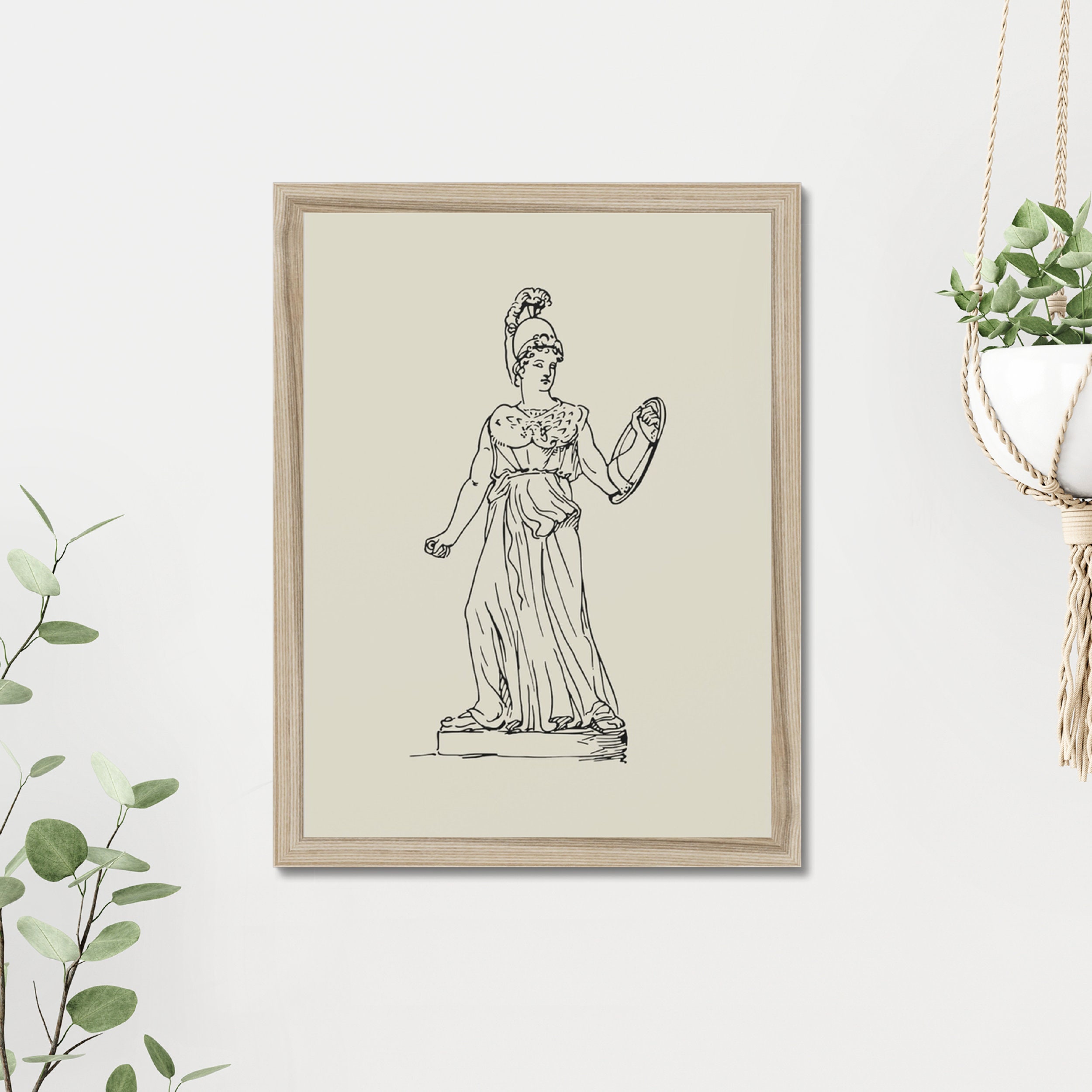 Athena Greek Goddess of War Poster Ancient Greek Art Gifts for Her Art ...