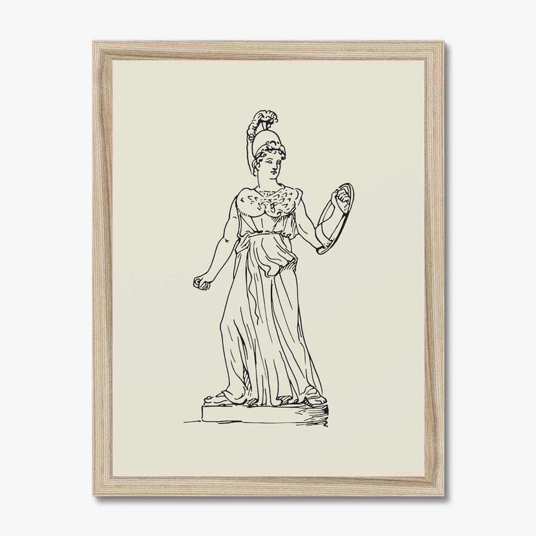 Athena Greek Goddess of War Poster Ancient Greek Art Gifts for Her Art ...