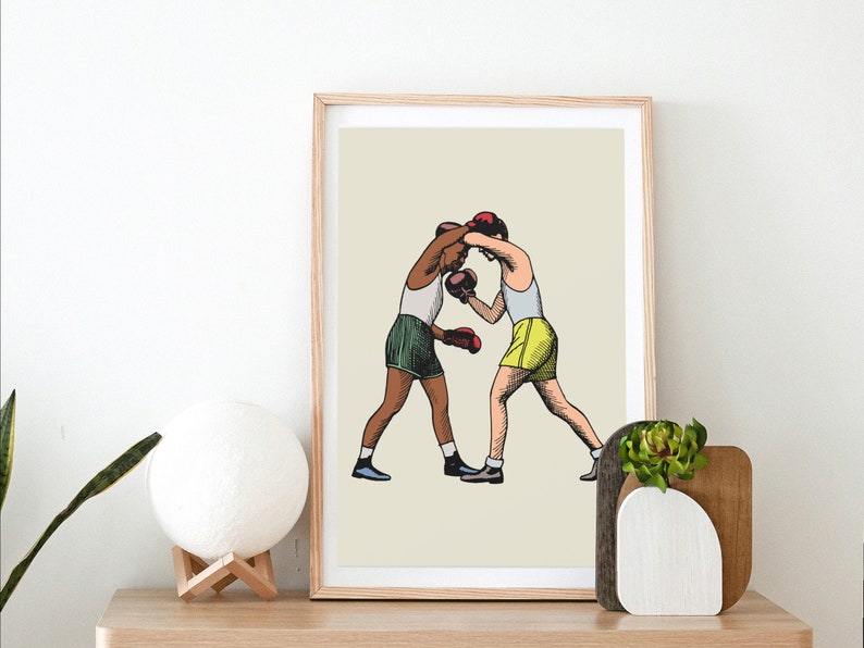 Old School Boxers Poster (colour) | Boxing Poster | Gifts for Him ...
