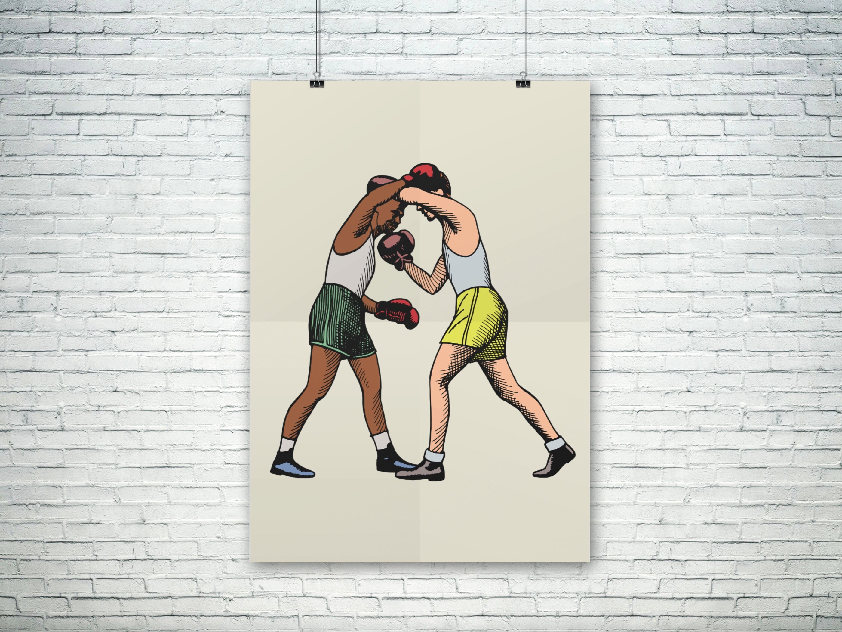 Old School Boxers Poster (colour) | Boxing Poster | Gifts for Him ...