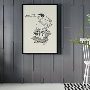 Traditional Sumo Wrestler Print | Japanese Martial Arts Poster ...