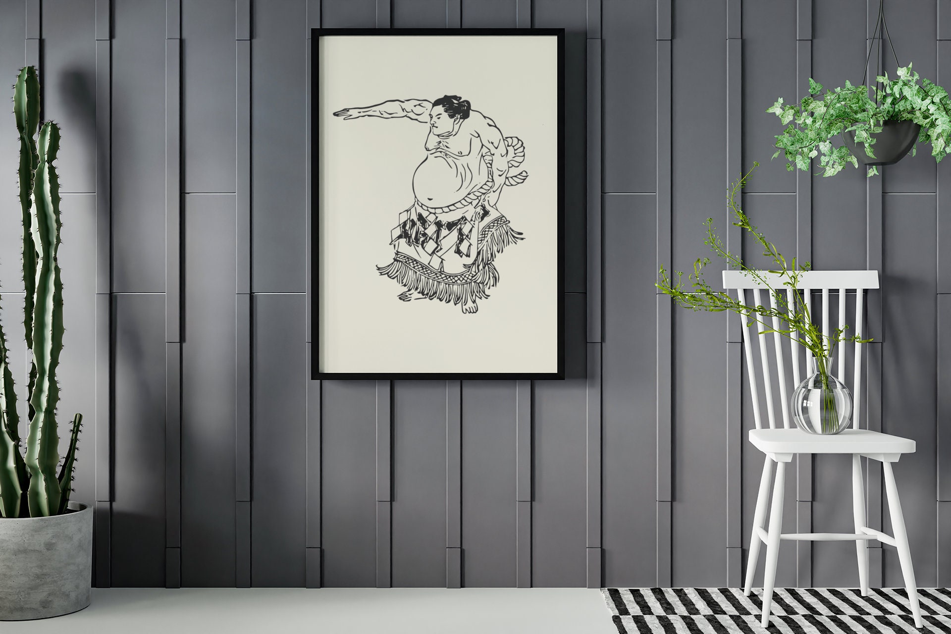 Traditional Sumo Wrestler Print | Japanese Martial Arts Poster ...