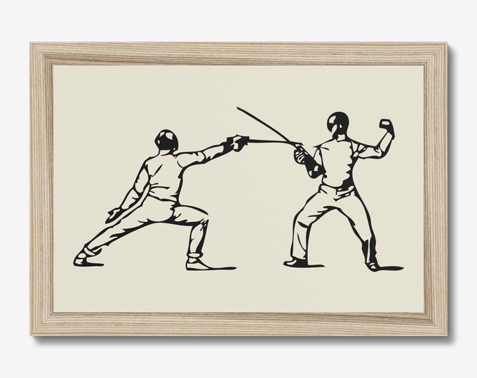 1936 Cane Fighting Print. Vintage Fencing Sports Poster. Cane & Stick ...