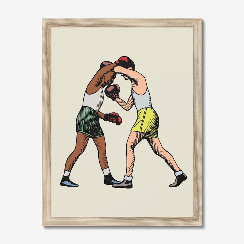 Old School Boxers Poster (colour) | Boxing Poster | Gifts for Him ...