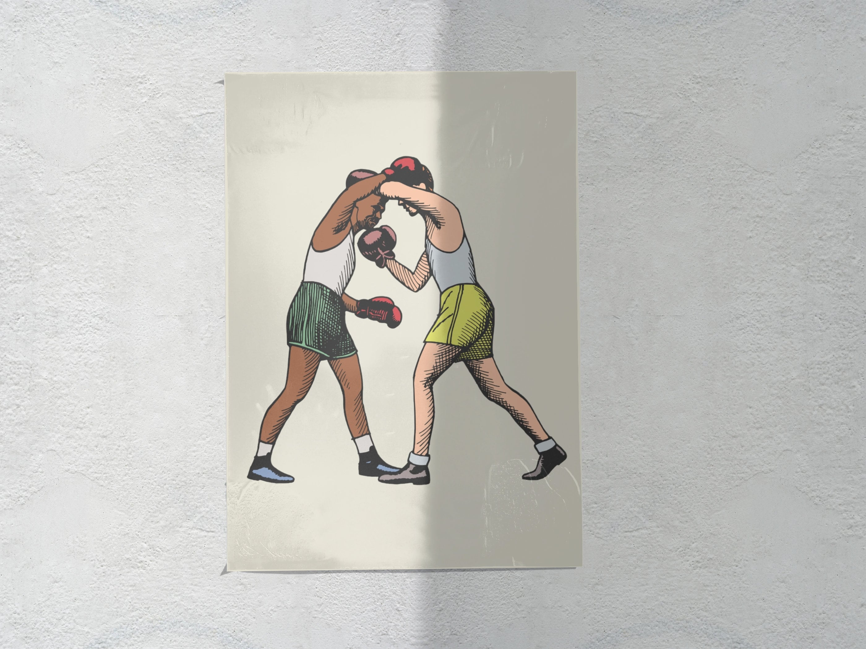 Old School Boxers Poster (colour) | Boxing Poster | Gifts for Him ...