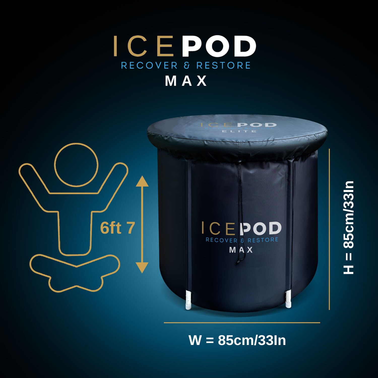 Icepod MAX Ice Bath XL Premium Portable Cold Pod Polar Cold Water ...