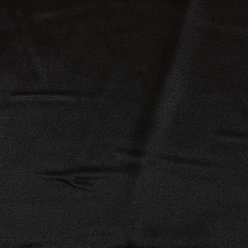 100% Pure Silk Satin Fabric, Black - Etsy