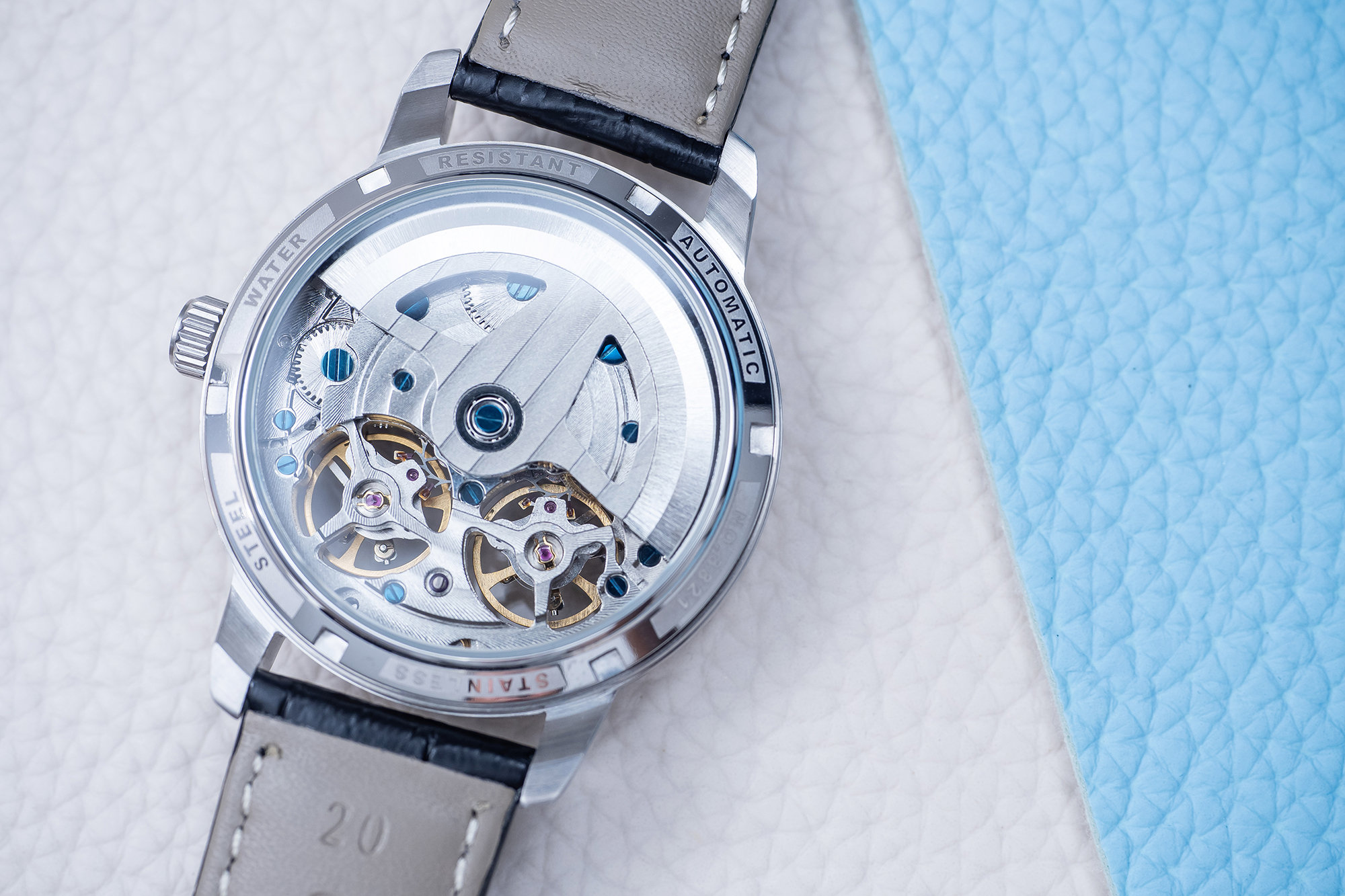 Engraved Automatic Luxury Mechanical Dual Flywheel Watch L Sapphire ...