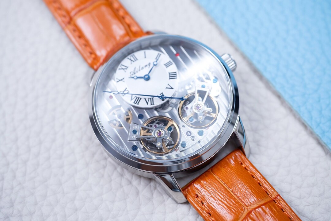 Engraved Automatic Luxury Mechanical Dual Flywheel Watch L Sapphire ...