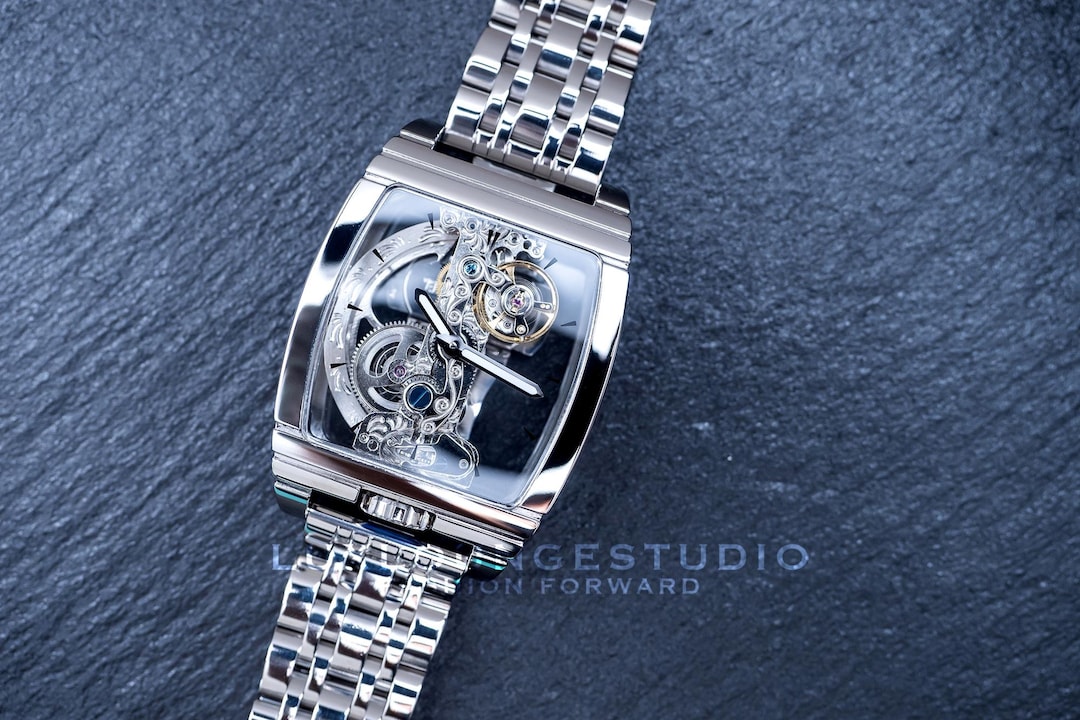 Automatic Mechanical Skeleton Bridge Movement Watch: Luminous Hands ...