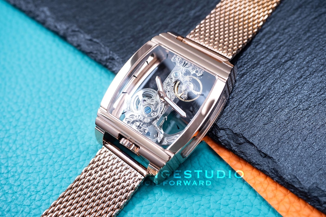 Automatic Mechanical Skeleton Bridge Movement Watch: Luminous Hands ...