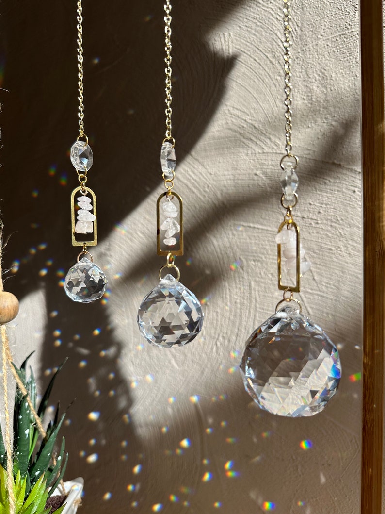 Unconditional Love Rose Quartz Sun Catcher, Plant Charm, Car Charm ...