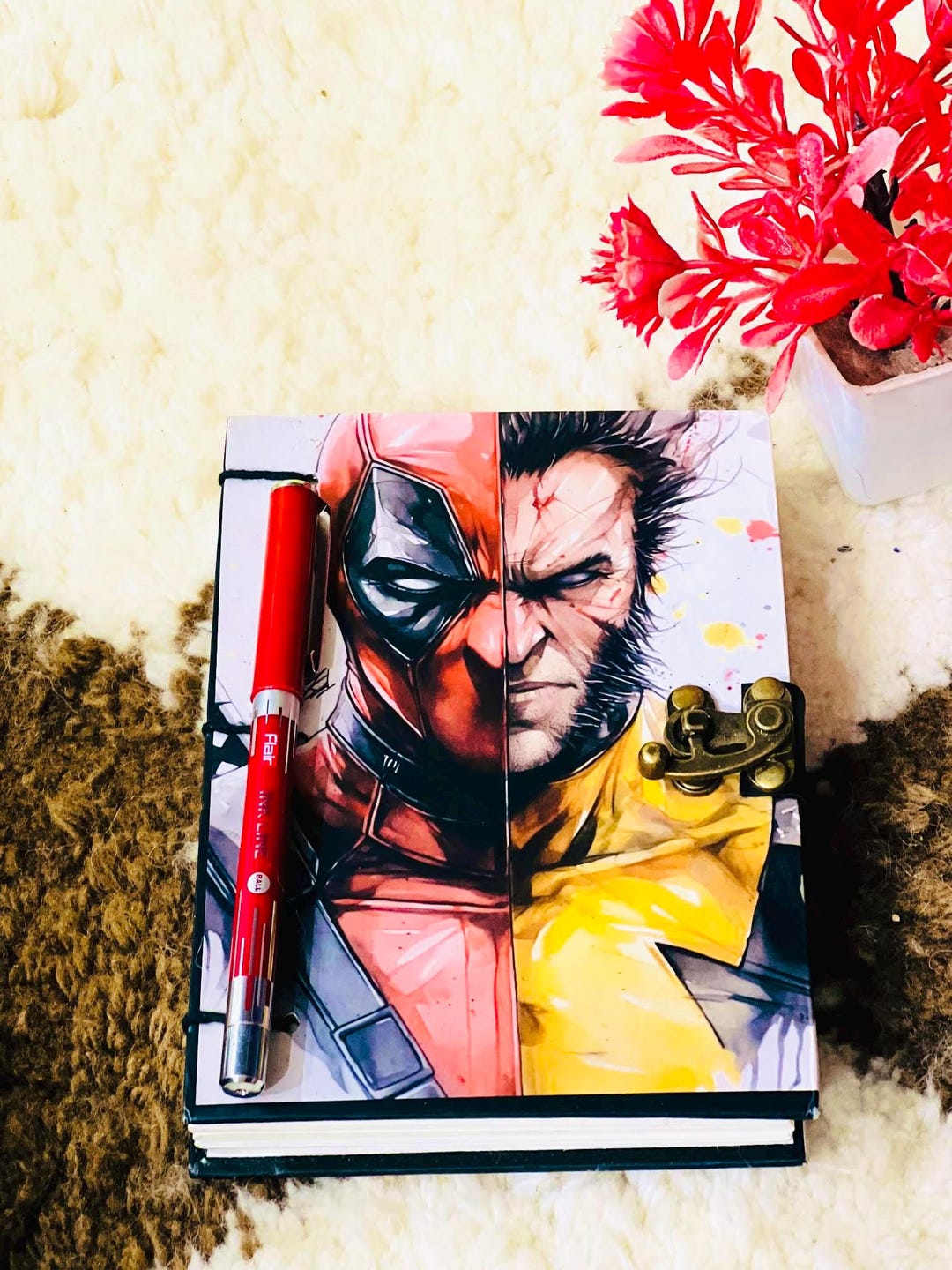 Deadpool Wolverine Logo Design Hardback Journal Perfect Christmas ...