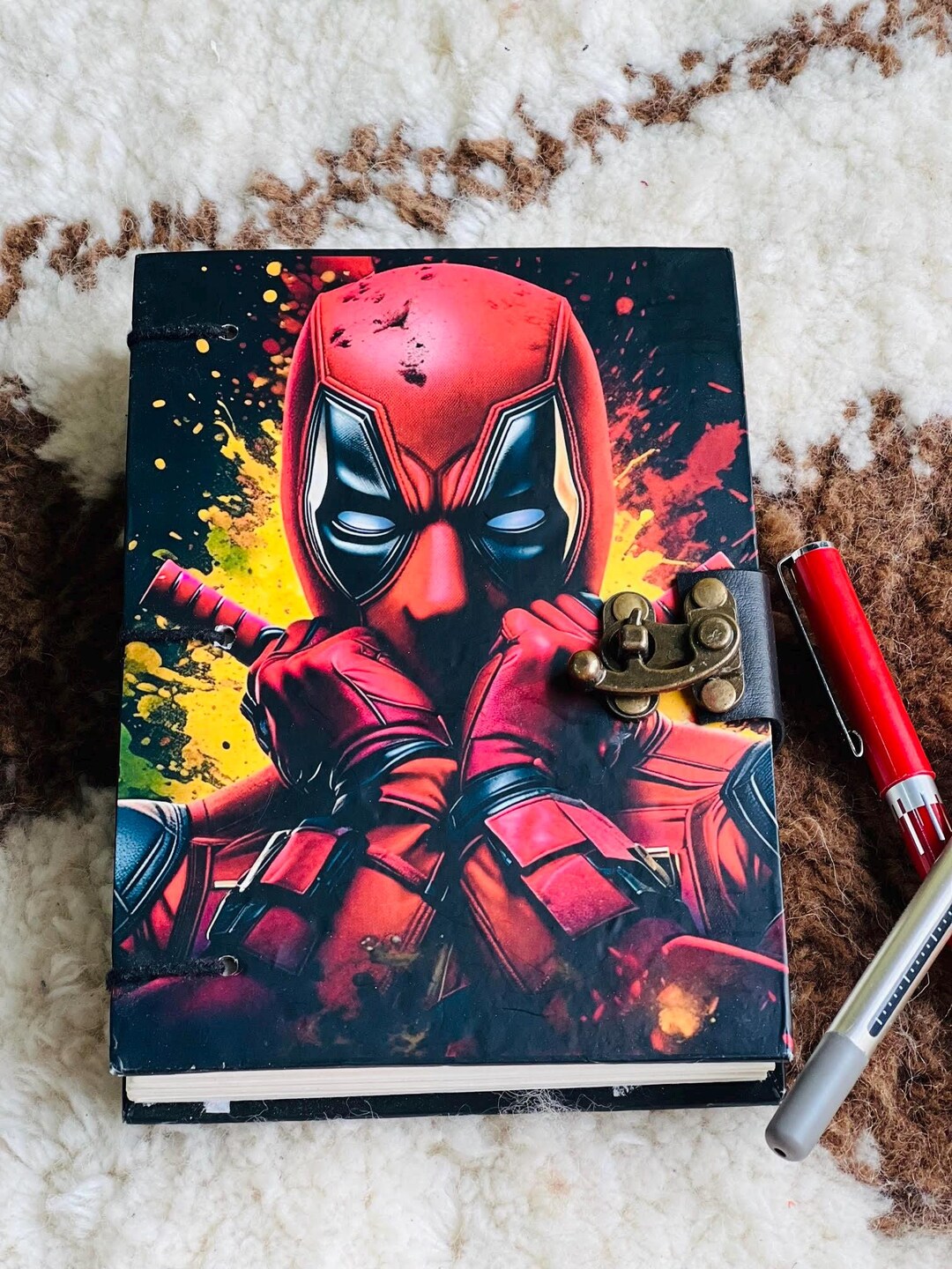 Deadpool Journal | Cute Portrait Diary | Ghibli Art Hardcover Lined ...