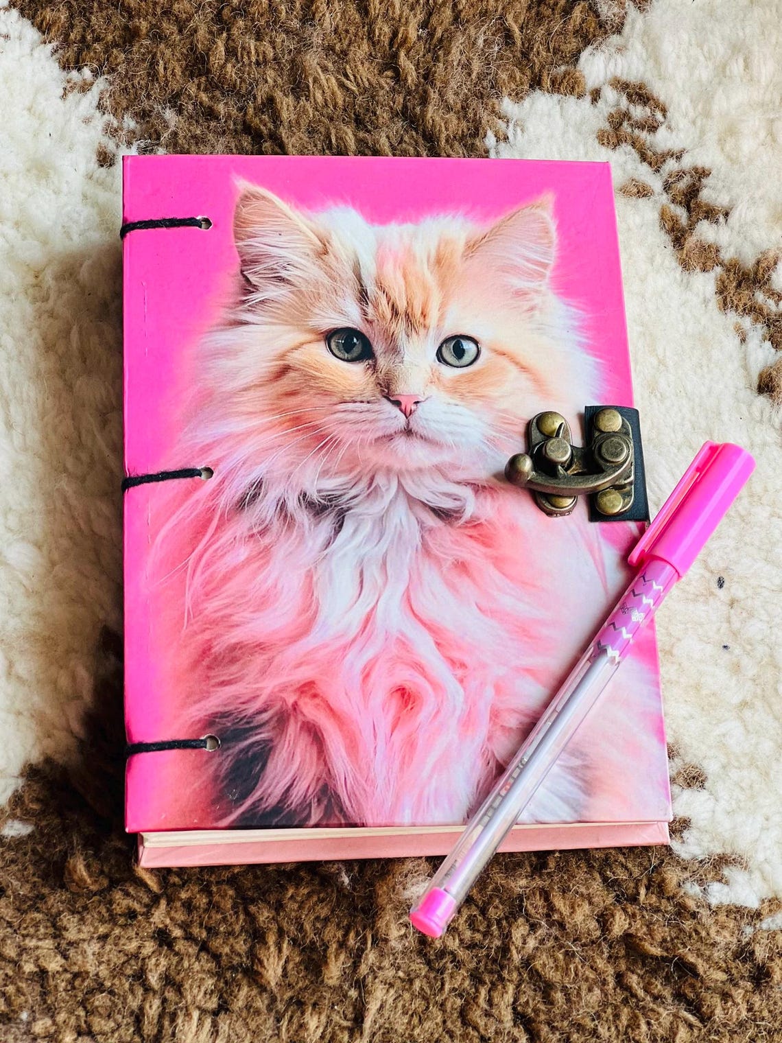 Cute Cat Journal | Cute Portrait Diary | Ghibli Art Hardcover Lined ...