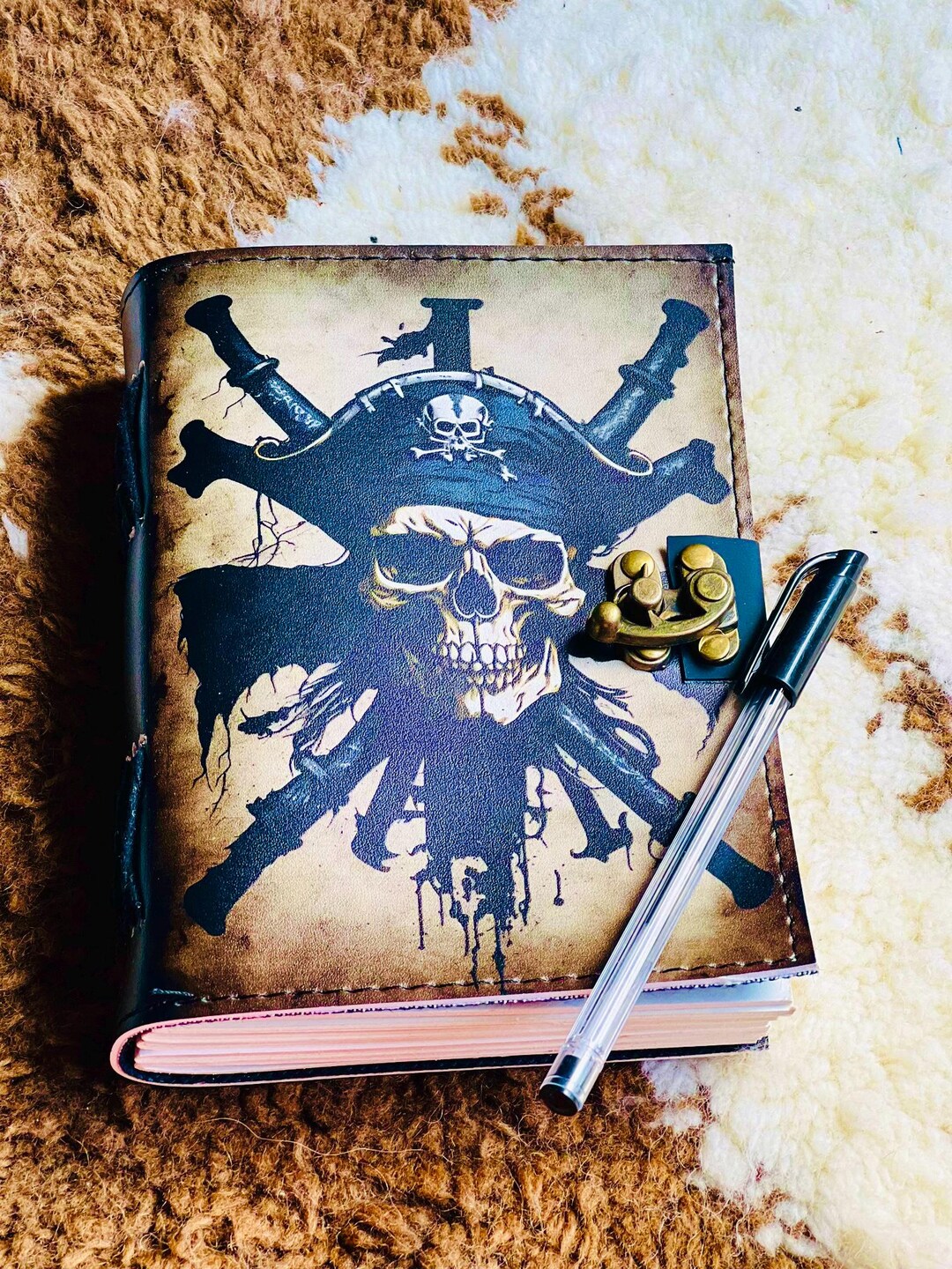 Pirate Skull Journal | Cute Portrait Diary | Ghibli Art Hardcover Lined ...