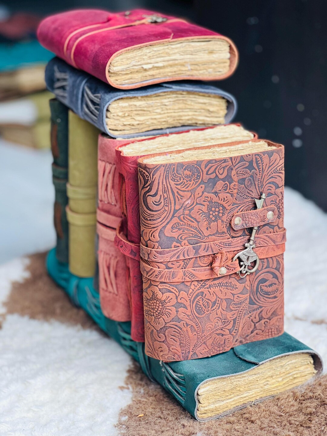 Personalized Leather Journal Key Rustic Notebook for Writing ...