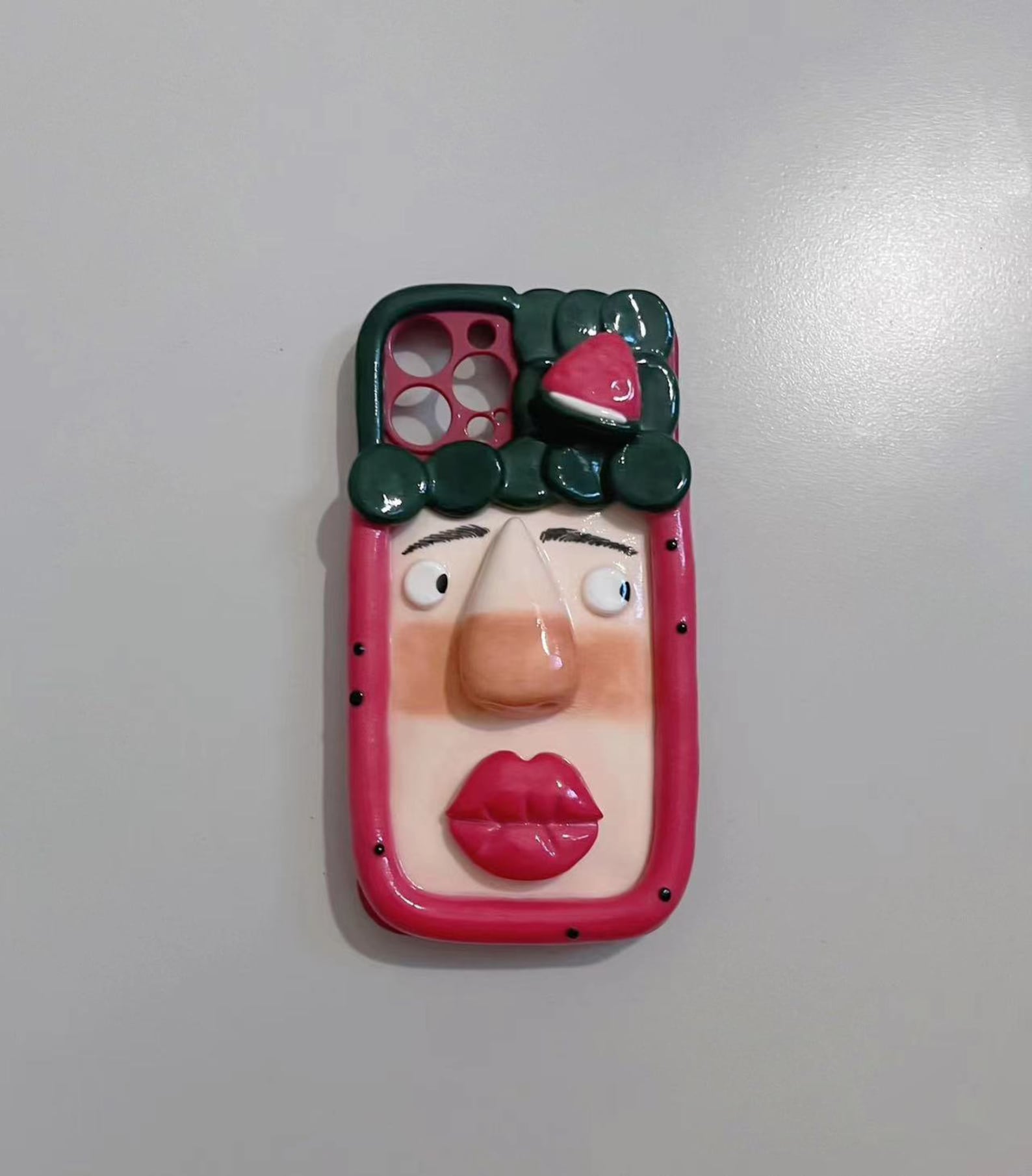 Big Face Ugly Cartoon Character Custom Ultralight Clay Fun Phone Case ...