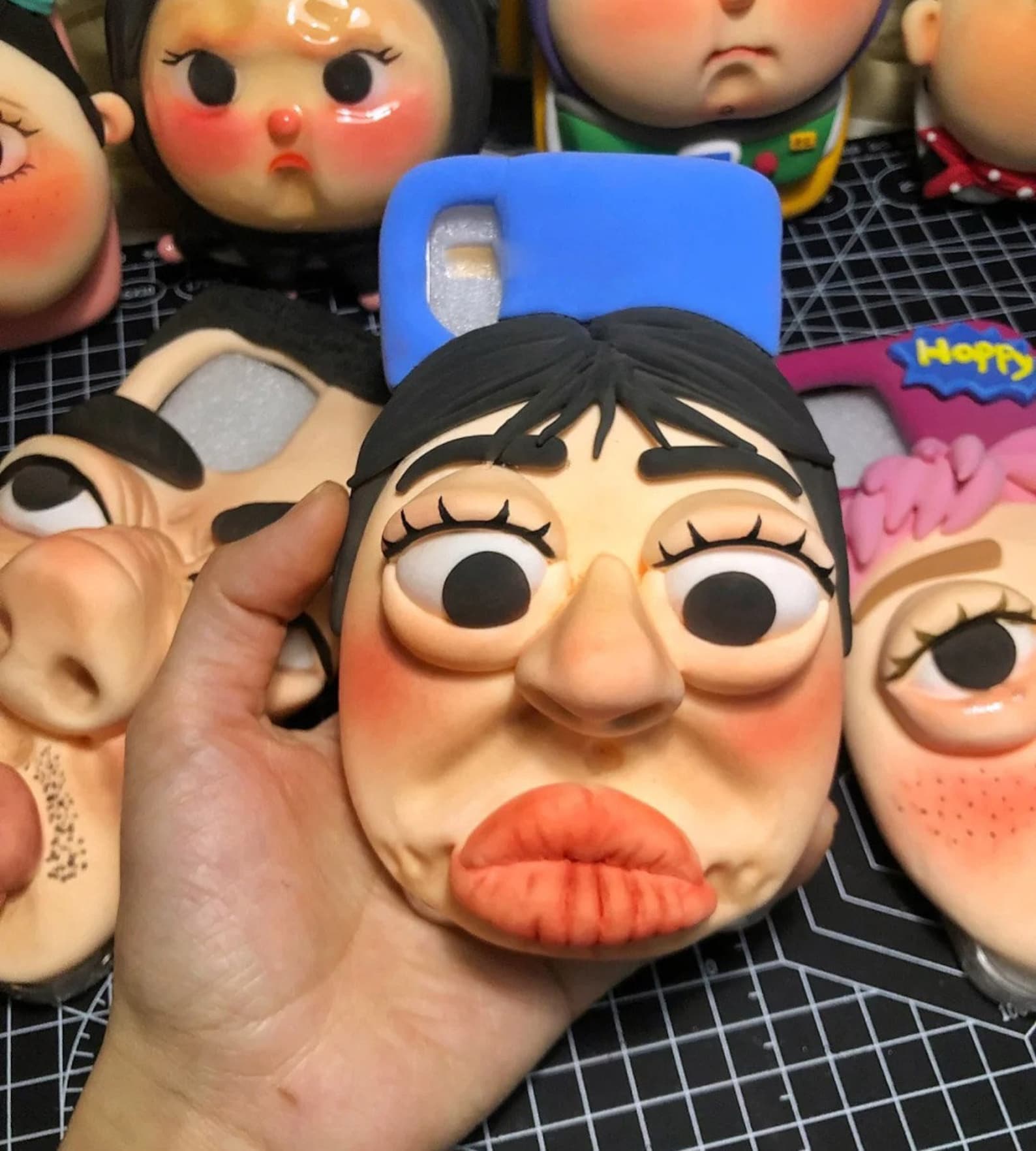 Wacky Ugly Quirky Customized Clay Phone Cases Iphone15 14 13 12 11 Pro ...